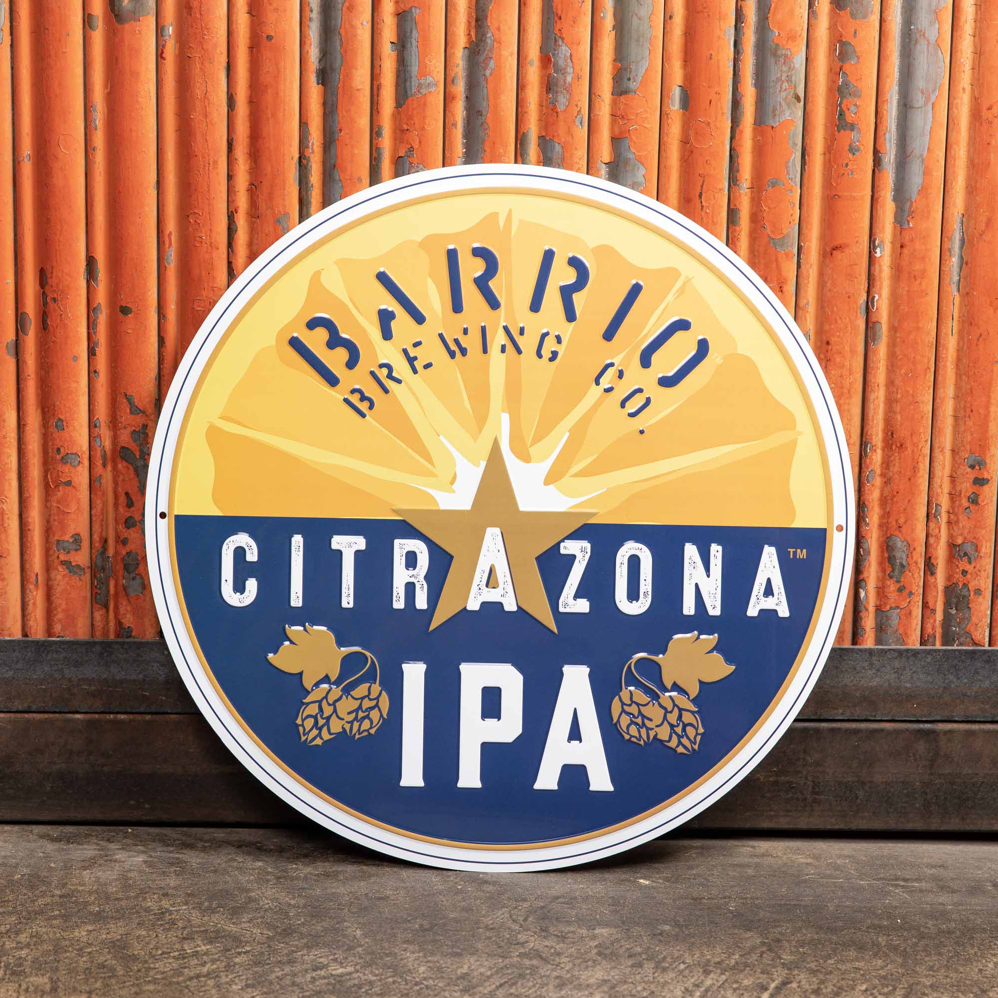 Barrio Sign - Citrazona Tin Tacker - Barrio Brewing Co.
